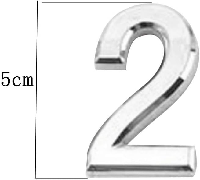 20 Pieces 2 Inch Silver Mailbox Numbers Self-Adhesive Door House ...