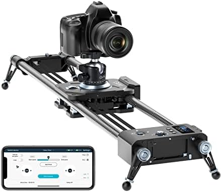 GVM Motorized Camera Slider, 2-Axis 31'' Carbon Fiber Track Rail ...