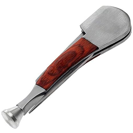 kimberleystore 3in1 Stainless Steel Red Wood Smoking Tobacco Clean Pipe ...