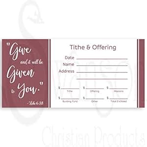 Amazon.com : Tithe and Offering Envelope -"Give" - Box of 100 - (NIV ...
