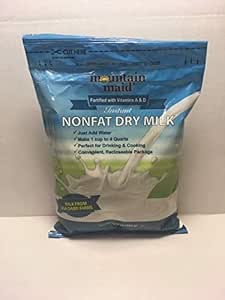 Mountain Maid Instant Nonfat Dry Milk Powder 12.8 Oz Fortified with ...