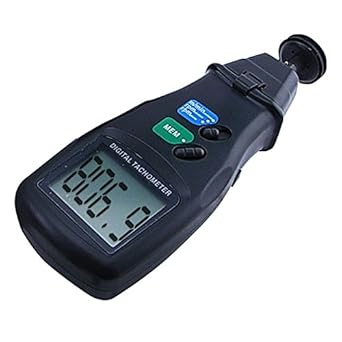2 in 1 Digital Tachometer, Contact/Non-Contact Photo Tachometer RPM ...