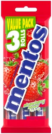 Mentos Strawberry Chewy Candy, 14 Piece Rolls Triple Pack price in UAE ...