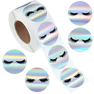 Amazon.com : 500 Pieces Eyelash Stickers Business Lash Labels Stickers ...