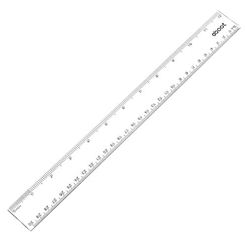 eBoot 12 Inches Plastic Ruler Straight Measuring Tool for Student ...