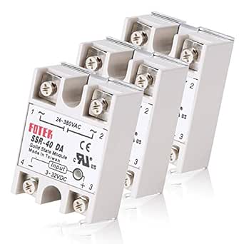 MYSWEETY 3PCS SSR-40DA Solid State Relay Single Phase Semi-Conductor ...
