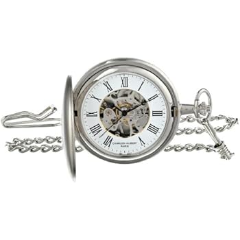 Amazon.com: Charles-Hubert, Paris Satin Finish Mechanical Pocket Watch ...