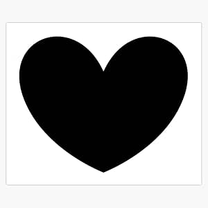 Amazon.com: Black Heart Sticker Sticker Vinyl Bumper Sticker Decal ...