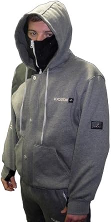 Location Mens Evasive Balaclava Grey Full Fleece Tracksuit Hoodie Pant ...