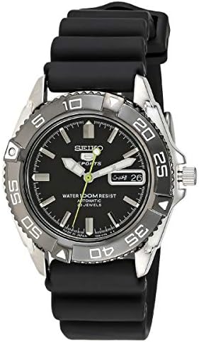 Seiko 5 Men's Black Dial Rubber Automatic Watch - SNZB23J2 price in ...