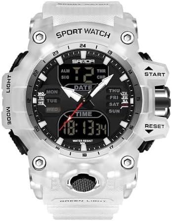 Excefore Men's Stainless Steel case, Sports Watch Military Watch ...