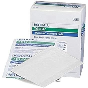 Amazon.com : Telfa Non-Stick Pads With Adhesive 3" X 4"-100 by KENDALL HEALTHCARE (Coviden) : Beauty