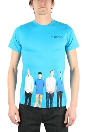 Buy Weezer - Blue Album Adult T-Shirt in Turquoise, Size: Medium, Color ...