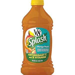 Amazon.com : V8 Splash Mango Peach, 64 oz. Bottle : Grocery & Gourmet Food