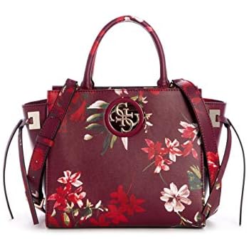 Guess Women's Heather Embroidered White/Multi Flap Satchel Handbag ...