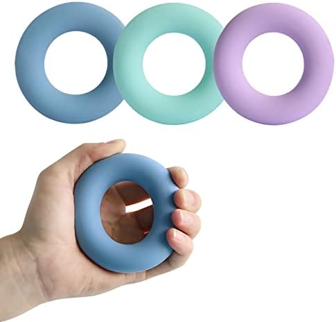 GNAFOTU [3pack]Hand Grip Strengthener Rings,Strength Trainer for Finger ...