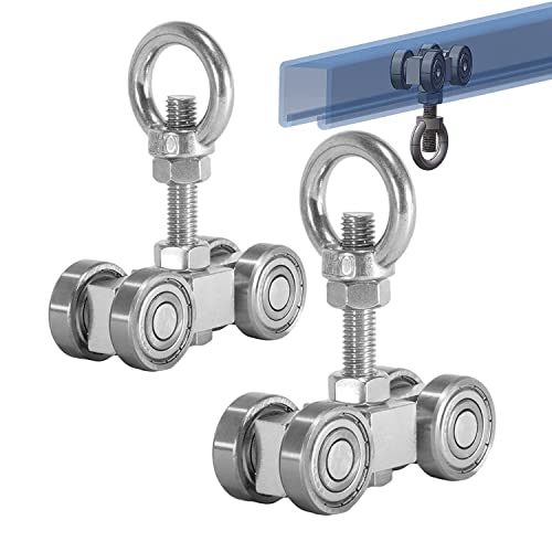 SKTREX 4 Wheel Silent Trolley Assembly Rollers Four Bearing Trolley ...