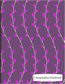 Composition Notebook: Leaf Vine Pattern on Purple Background ...