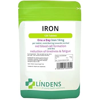 Amazon.com: Iron 14mg 1 A DAY 3-PACK 300 Tablets Iron Ferrous Fumarate ...