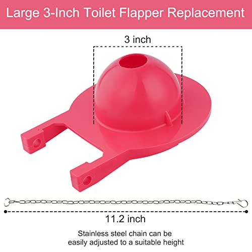 Hibbent 2 Pack Large 3-Inch Toilet Flapper Replacement Compatible with ...