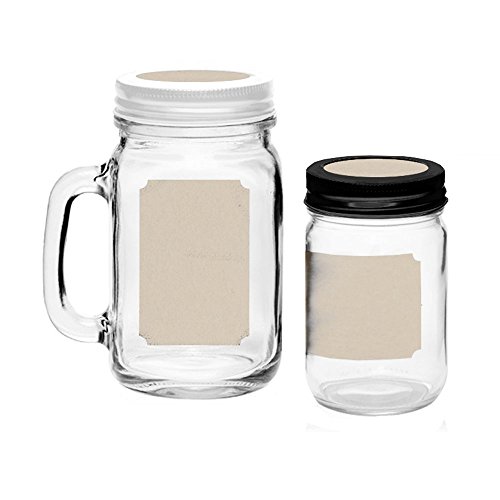 Buy Printable Blank Mason Jar Labels for 40 Jars and Lids, Beige, for ...