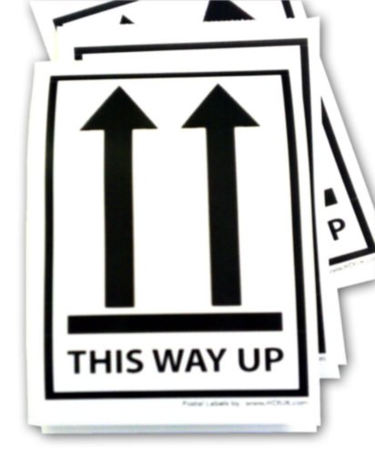 50 x This Way up Box labels for shipping. Parcel stickers 4 x 6 inch ...