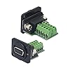 QIANRENON DB9 Panel Mount Terminal RS232 Serial to Terminal Female Adapter Connector Breakout ...
