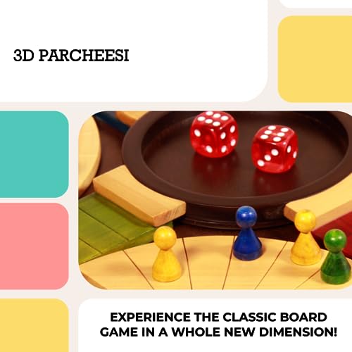Parcheesi Board Game 3D Wooden Parques Colombiano Colombia Gifts ...