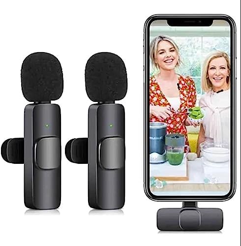 DEVICE K9 Dual Wireless Lavalier Microphone Plug-Play Widely Compatible ...