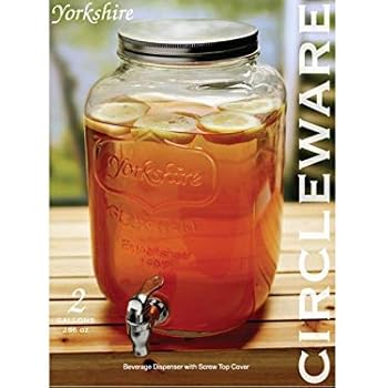 Amazon.com | Circleware Brington Glass Beverage Drink Dispenser with ...