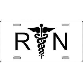 Amazon.com: RN Registered Nurse Logo Emblem License Plates: Automotive