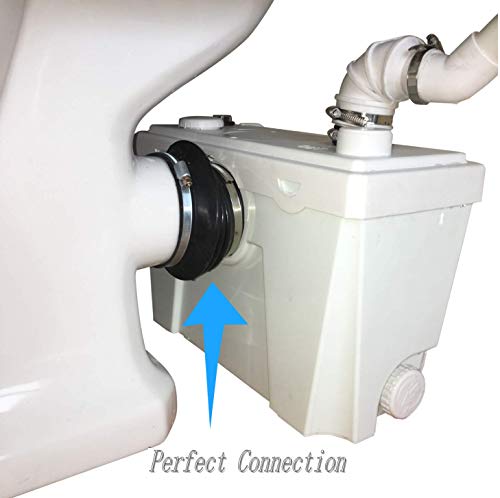 Sanimove 500W Macerator Pump Toilet Three Piece Round Bowl Toilet with Macerating Pump ...