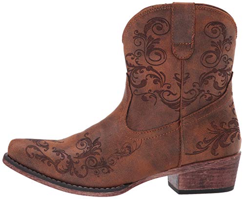 Roper+Womens+Short+Stuff+Boot+Tan+6.5 for sale online | eBay