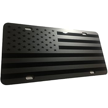 Amazon.com: CustoMonsterDesigns Tactical DEEP Gray US Flag American ...