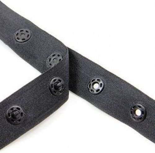 Trimming Shop Black Snap Fastener Ribbon with Press Stud Tape for Baby ...