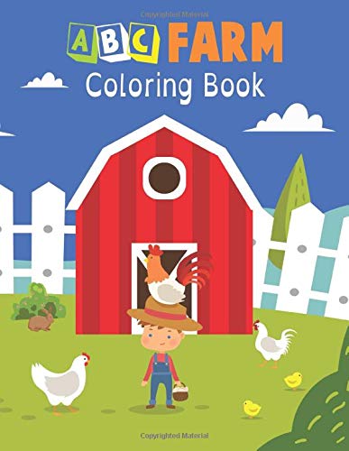 ABC Farm coloring Book: A Cute Farm Animals Coloring Book for Learning ...