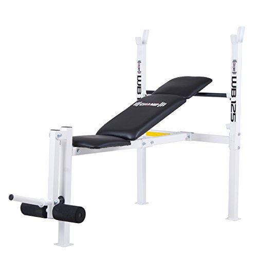 Body Champ Beginner and Light Lifting Standard Weight Bench with Leg ...