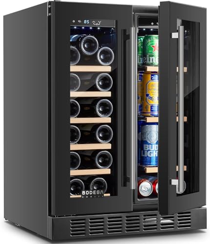 BODEGACOOLER Wine and Beverage Refrigerator 24 Inch,Freestanding Dual ...