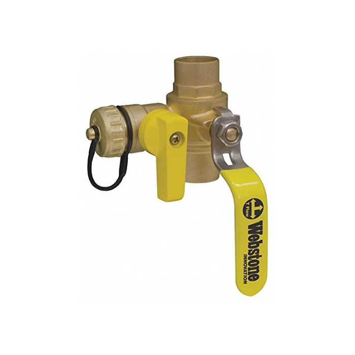 Buy 1/2" Sweat x Hose Cap Brass Ball Valve with Drain 3-Way Online at ...