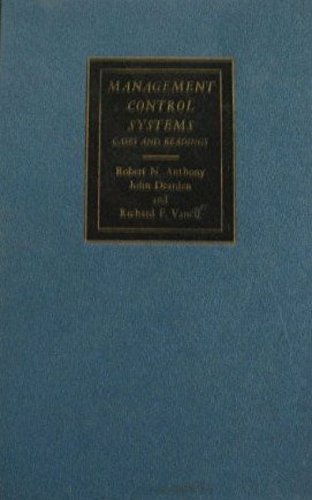 Management Control Systems: Cases and Readings: Robert N. Anthony, John ...