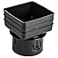 Plastic Universal Downspout to Drain Tile Adapter (4X4X4, BLACK ...