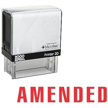 Amazon.com : Amended Rubber Stamp for Office Use Self-inking : Office ...