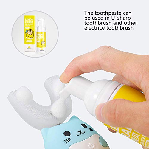 Kids Foam Toothpaste, Fluoride Free Natural Formula with Strawberry ...