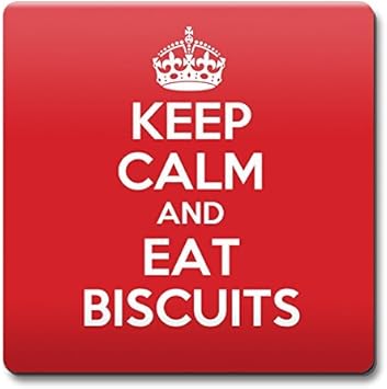 KEEP CALM and Eat Biscuits Coaster - Coffee Cup Gift Idea present food ...