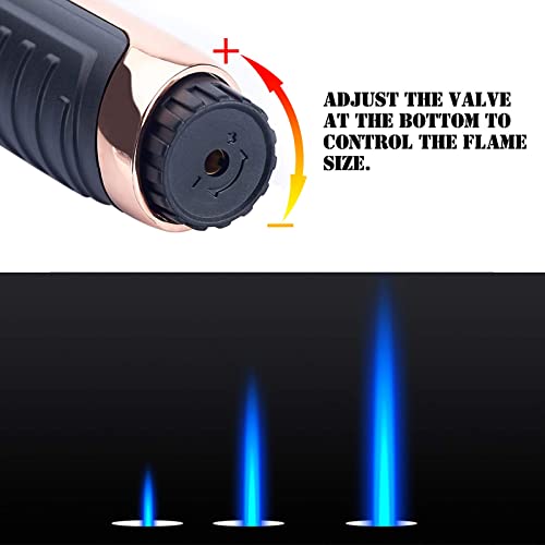 Yeuligo Torch Lighters, 7.6in Long Butane Lighter with Visible Window, Adjustable and Refillable ...