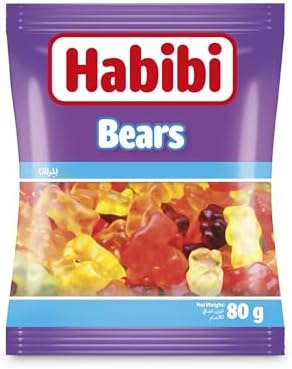 Habibi Jelly Fruit Flavoured Bears Gummi Candy 80 g price in UAE ...