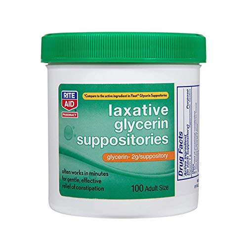 Rite Aid Laxative Glycerin Suppositories, 2 g - 100 Count Adult Size ...