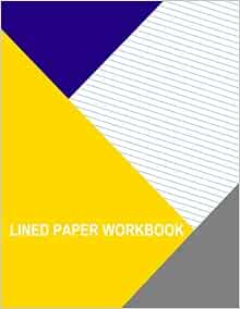 Lined Paper Workbook: Left Handed - Slant Ruled - Narrow Ruled - High ...