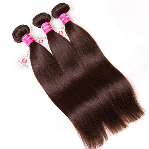Aphro Hair Brazilian Straight Human Hair Bundles Dark Brown Straight ...