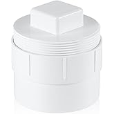 Amazon.com: 4" Pvc Sewer Cleanout Adapter With Plug Pipe Cover Cap ...